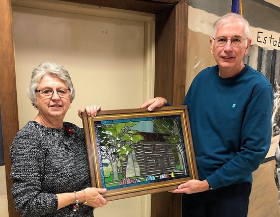 Stained Glass Picture Of Anthony Shane Log Cabin Donated To Shanes ...