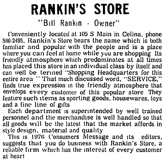 Long-time Celina Business Owner Bill Rankin Passes Away – Mercer County ...
