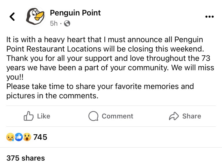 Penguin Point Closes Remaining Restaurants – Mercer County Outlook