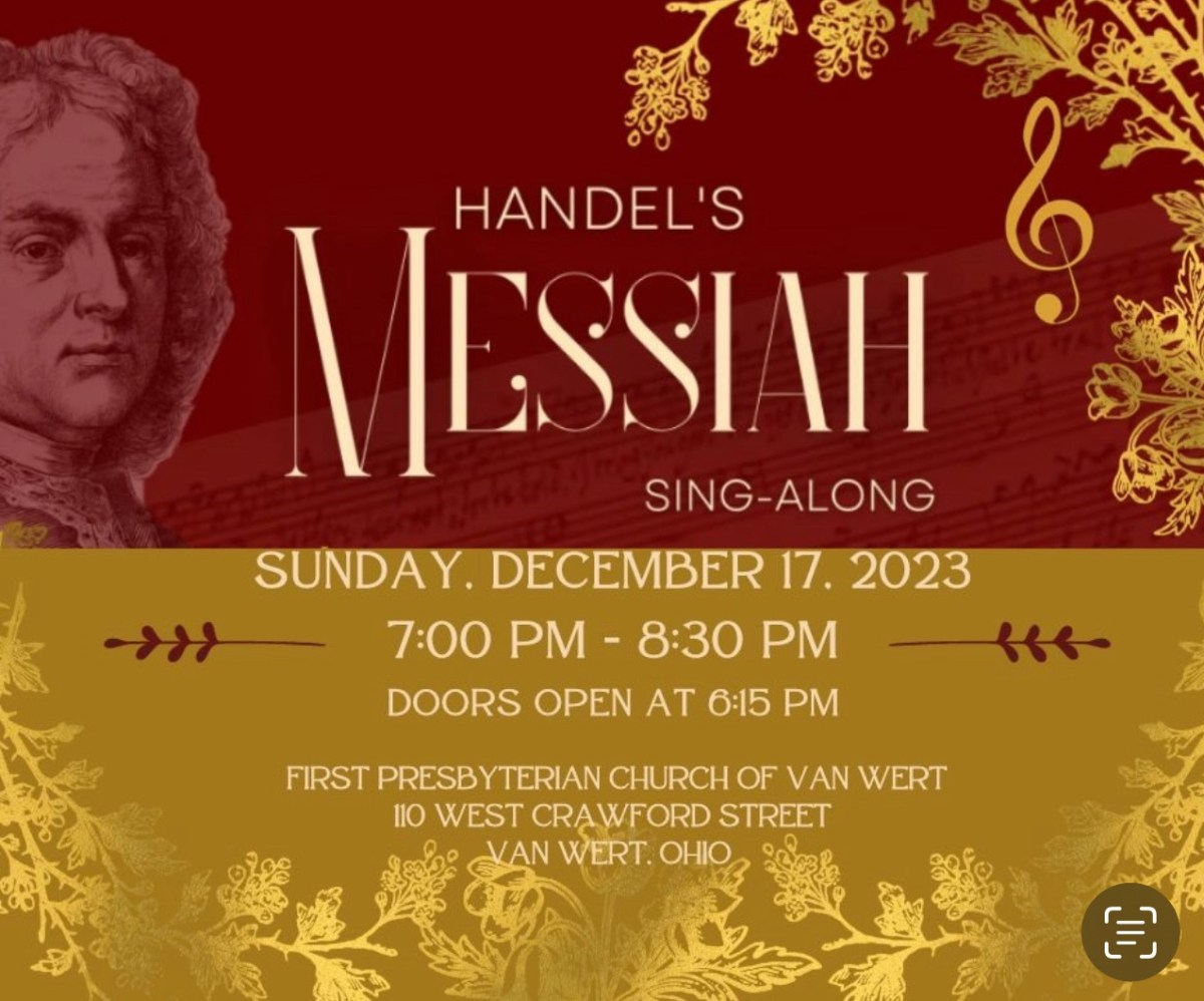 HANDEL’S “MESSIAH” SING-ALONG TO BE HELD AT VAN WERT’S FIRST ...