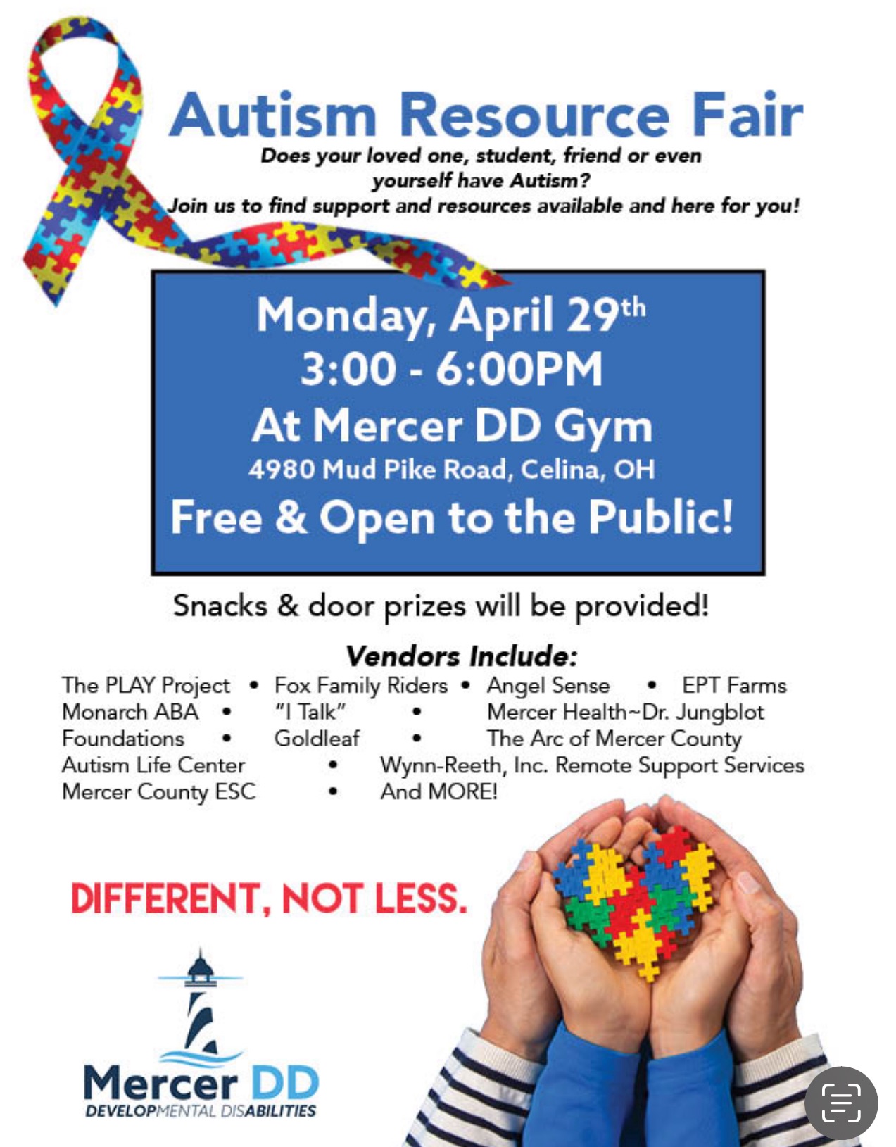 Mercer DD to Host Autism Resource Fair – Mercer County Outlook