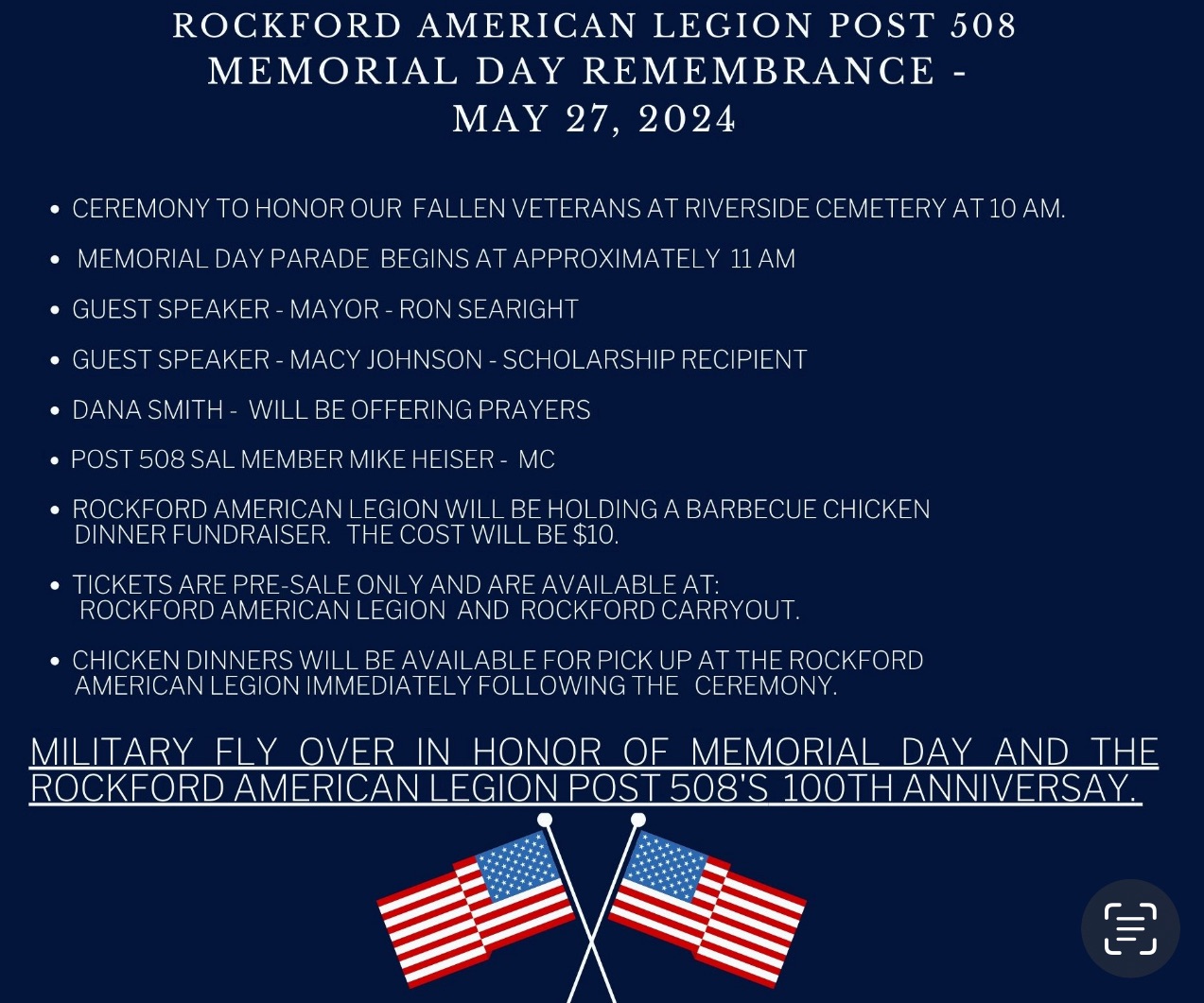 Rockford American Legion Post Post 508 To Hold Memorial Day Services ...
