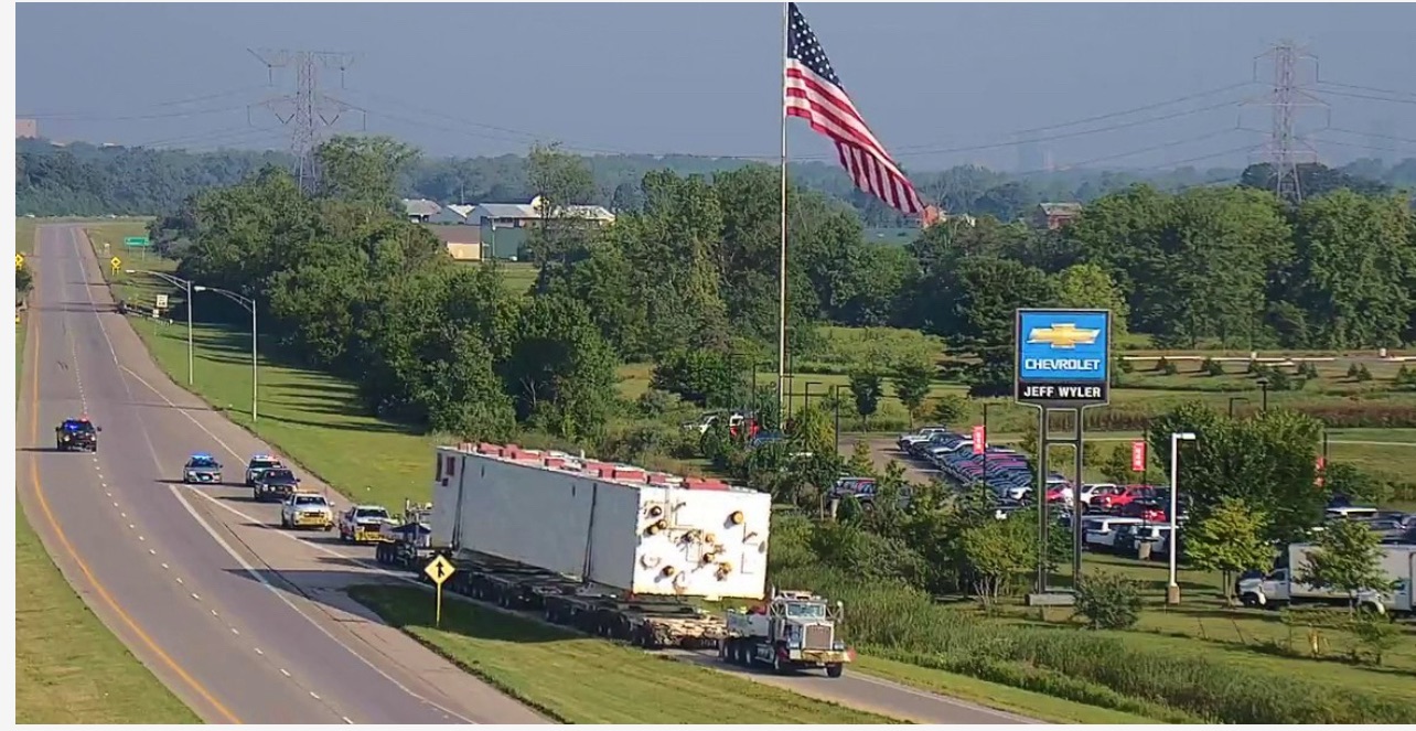Third of four extra-large “super loads” to move to central Ohio ...