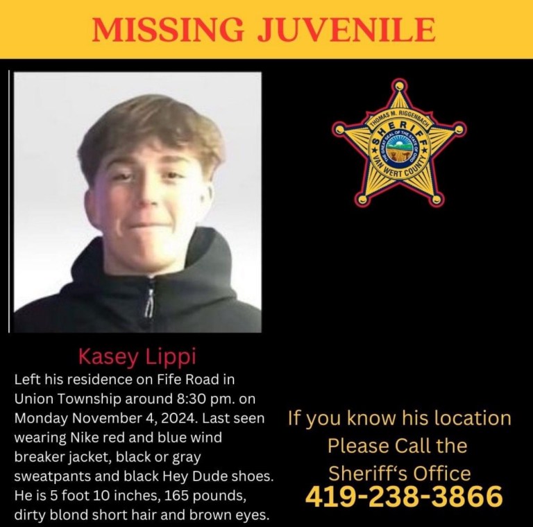 LOCATED:Van Wert County Sheriff’s Office Looking For Missing Teen ...