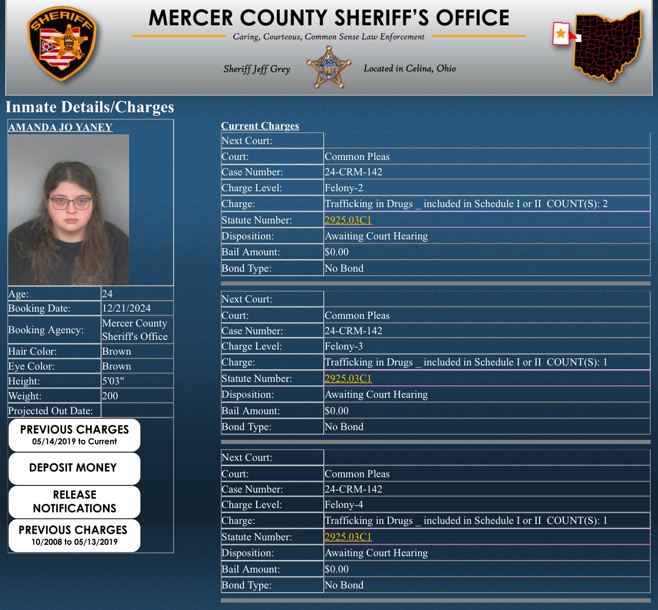 Celina Woman Arrested On Drug Trafficking Charges – Mercer County Outlook