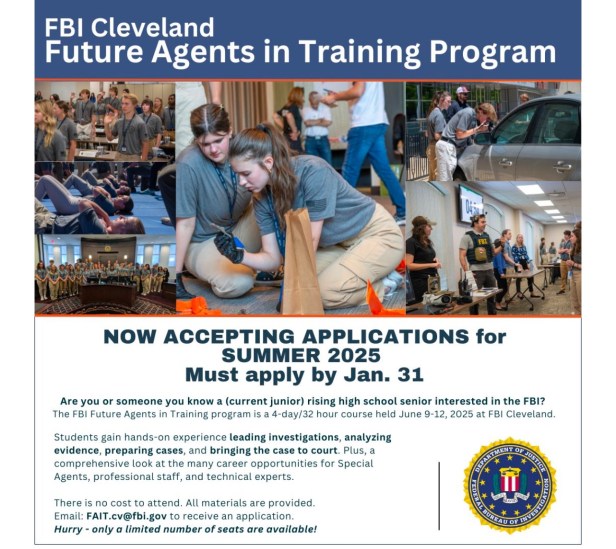 FBI Cleveland Invites Current High School Juniors to Apply to the ...