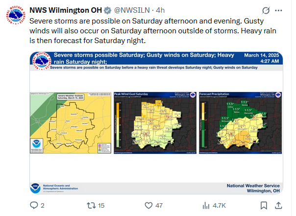 Severe Weather This Weekend For The Stateline Area – Mercer County Outlook