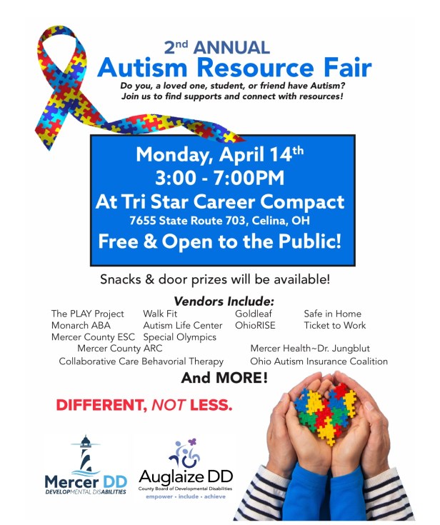 Mercer & Auglaize DD Team Up to Host Autism Resource Fair – Mercer ...
