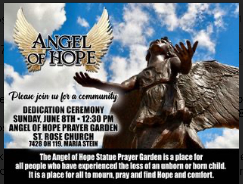 Dedication of the Angel of Hope Prayer Garden – A Place of Comfort ...