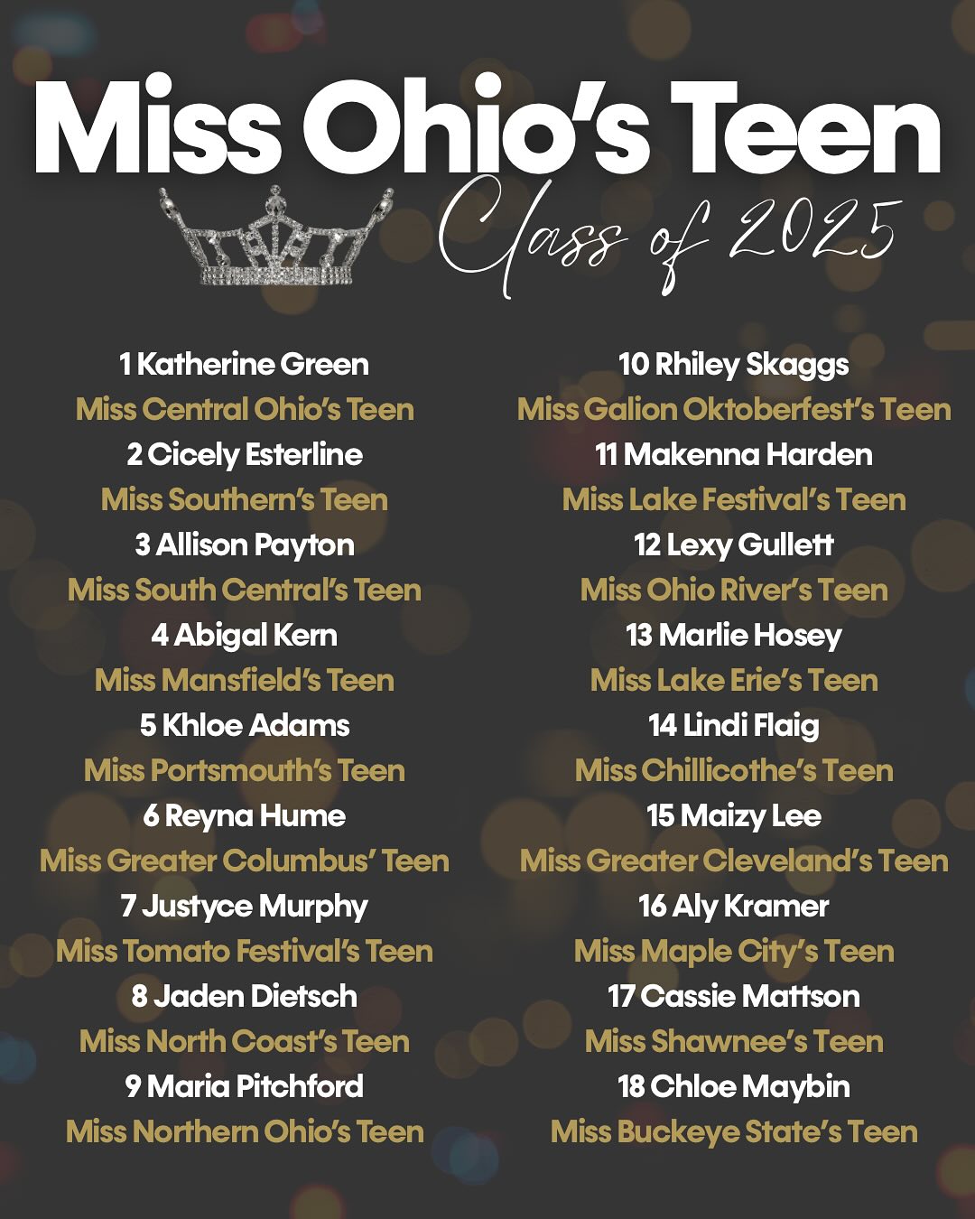 2025 Miss Ohio’s Teen Crowned, Celina’s Allie Gray Ends Her Reign ...
