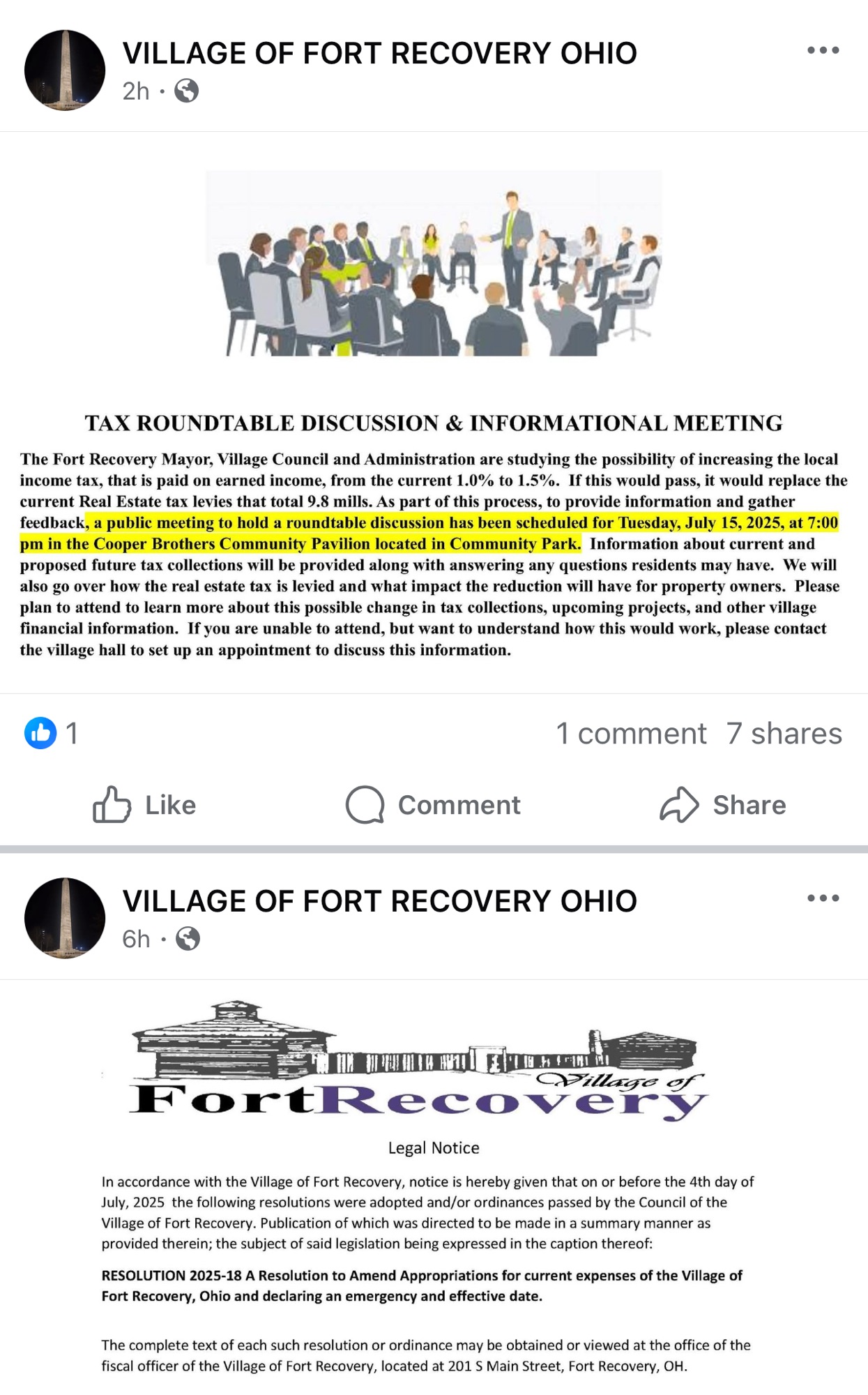 Ft. Recovery Informational Meeting On Increasing Income Tax Scheduled ...