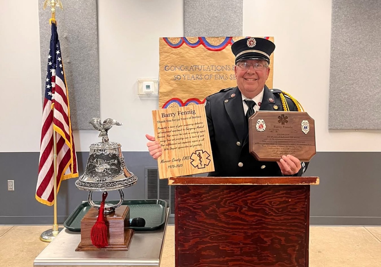 Local Firefighter Honored For 50 Years Of Service – Mercer County Outlook