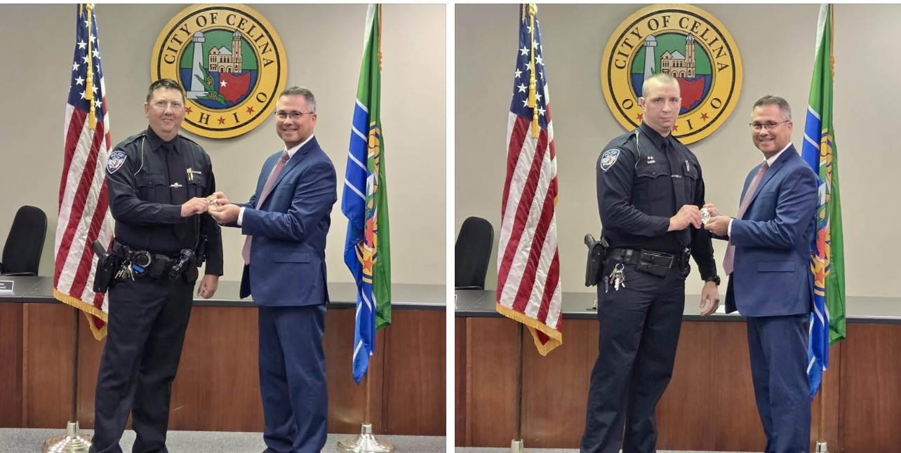 Celina Police Department Promotions – Mercer County Outlook