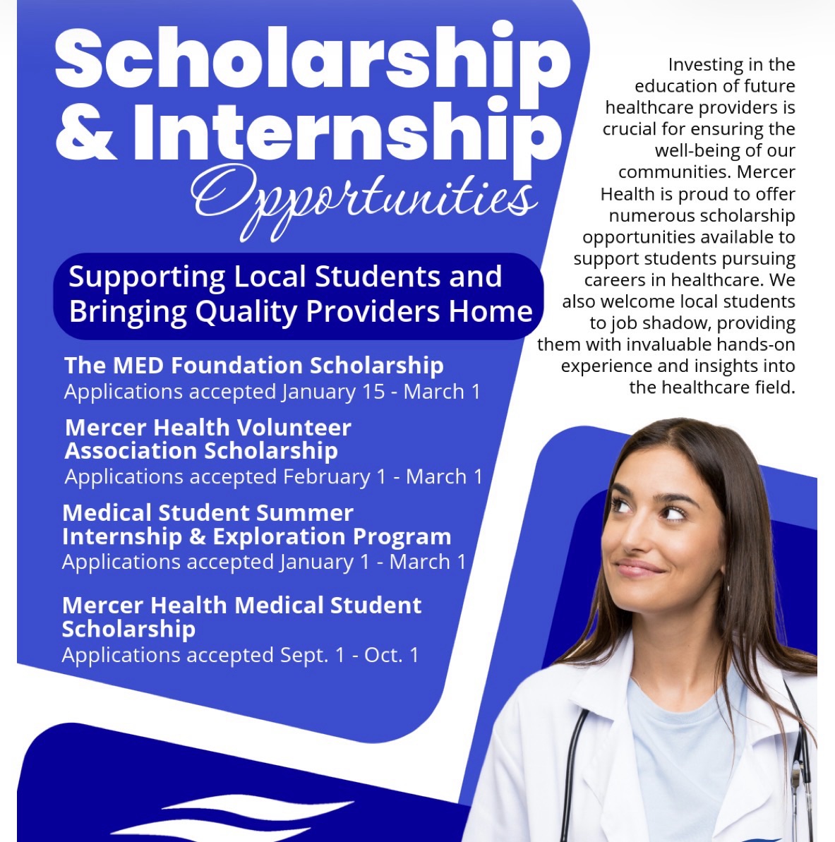 Mercer Health Scholarship and Internship Opportunities – 2026 – Mercer ...