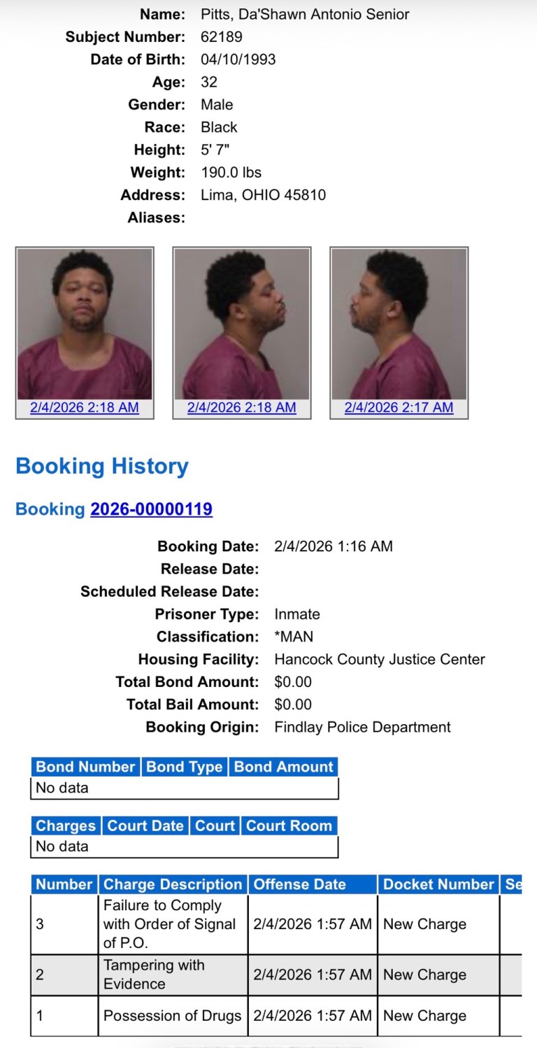 Lima Man Arrested After Chase On I-75…From Findlay To Lima – Mercer ...