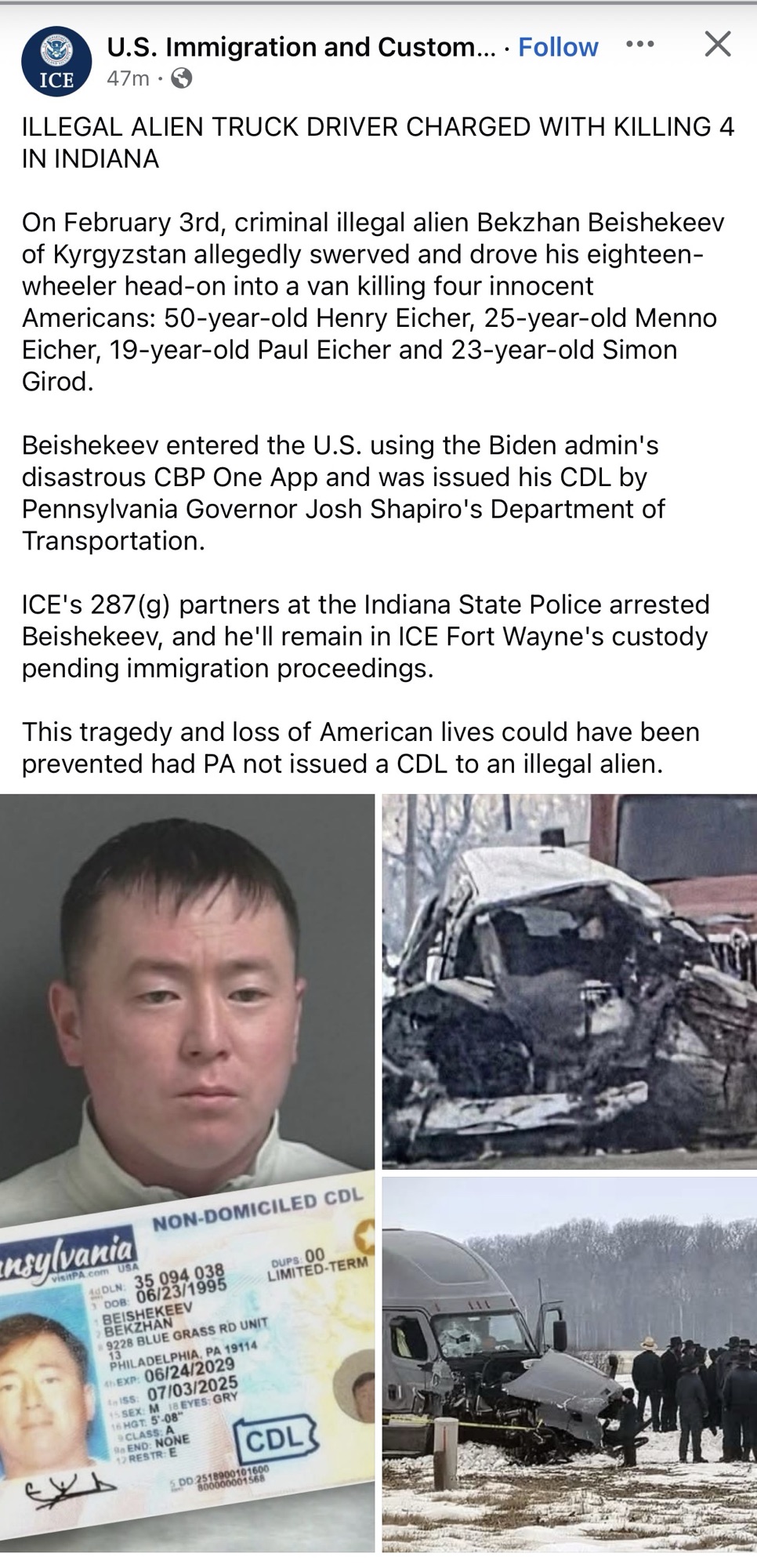 Bekzhan Beishekeev Arrested After Jay County Tragic Crash – Mercer ...