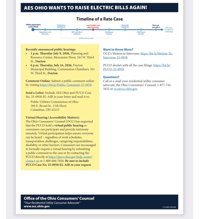 Village Of Rockford Electric Consumer Alert – Mercer County Outlook